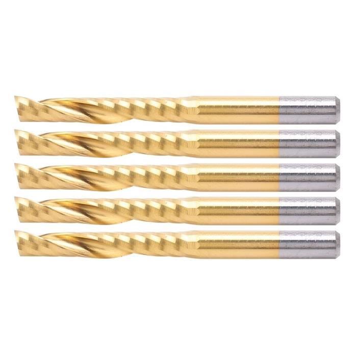 AYNEFY Fraise en bout CNC 5 pièces mèches de routeur en spirale fraise ...