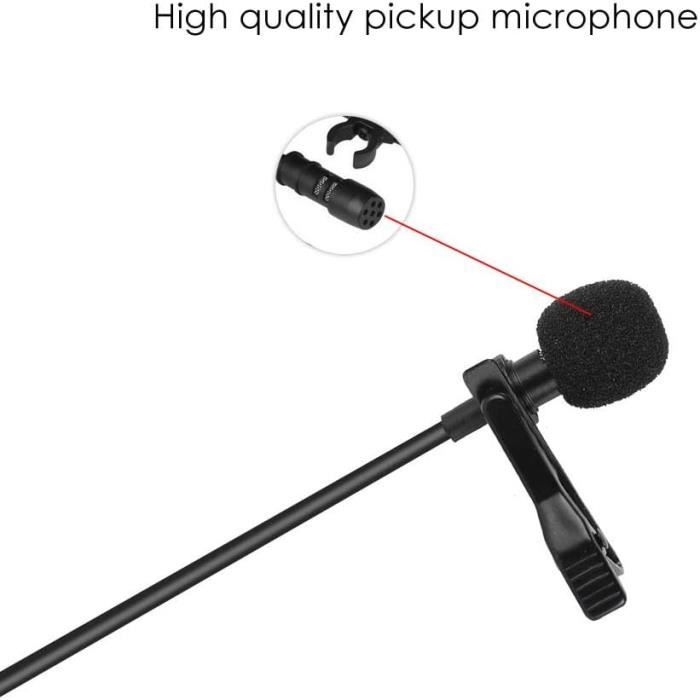 Micro-Cravate, Microphone Lavalier Avec Clip Rotatif À 360°, Micro À ...