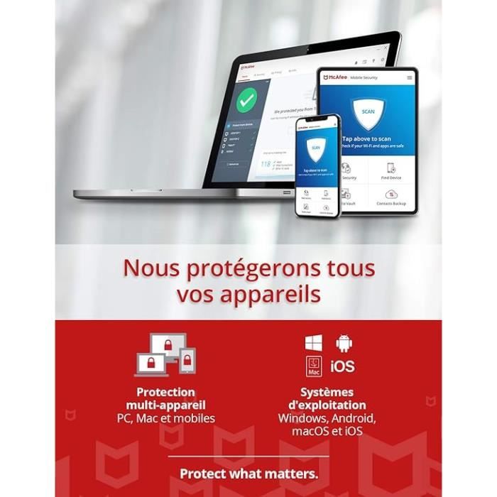 McAfee Total Protection 2024 | 1 Appareil | Abonnement 1 An - Cdiscount ...