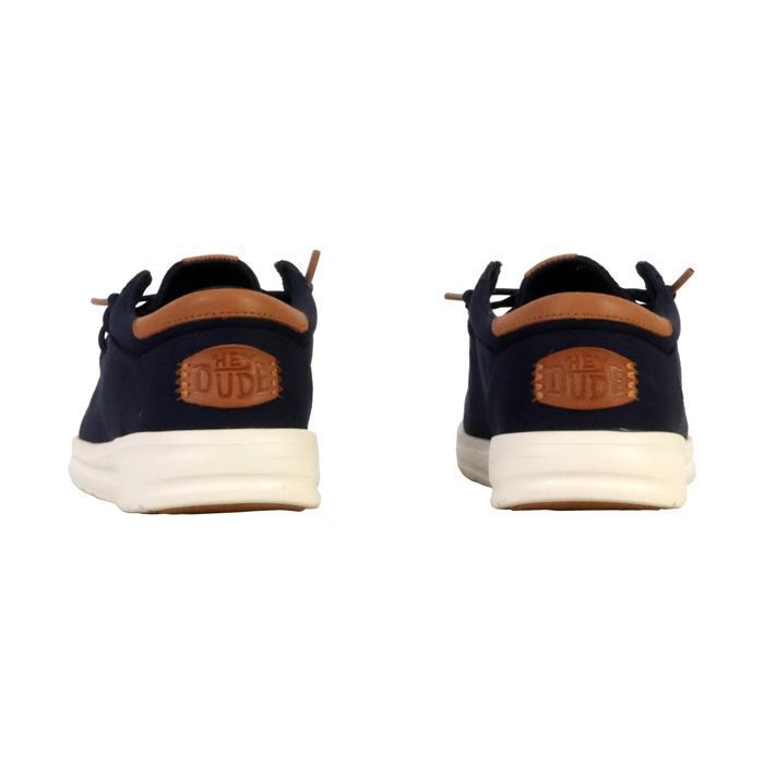 Mocassin Cuir Hey Dude Paul Canvas - Marine Blazer Marine blazer ...