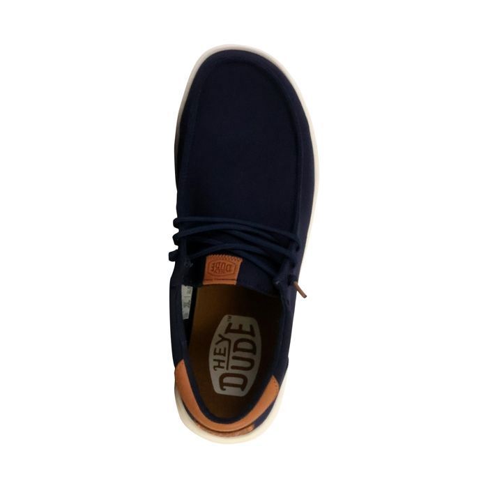 Mocassin Cuir Hey Dude Paul Canvas - Marine Blazer Marine blazer ...
