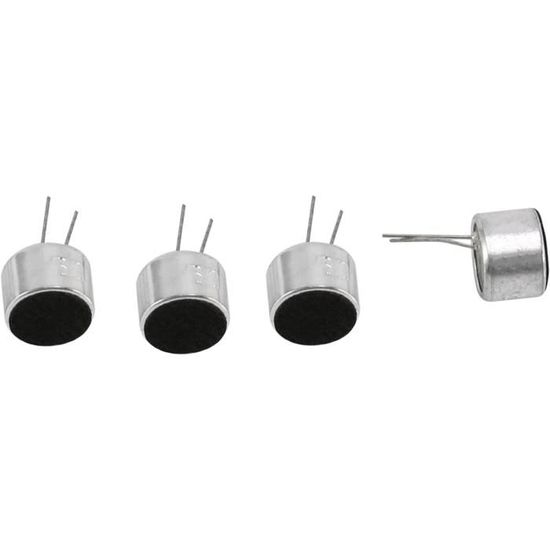 Mini Capsule MIC Lot de 10 micros à condensateur électret à 2 broches ...
