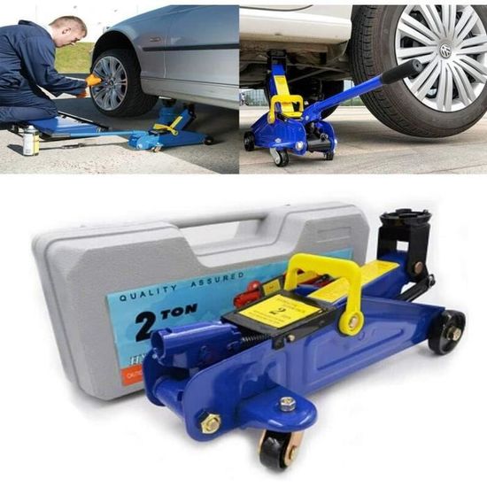 Crics hydrauliques de 2 tonnes, crics pour roues de voitures, levage de 135-320mm crics ...