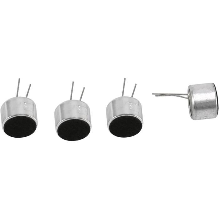 Mini Capsule MIC Lot de 10 micros à condensateur électret à 2 broches ...