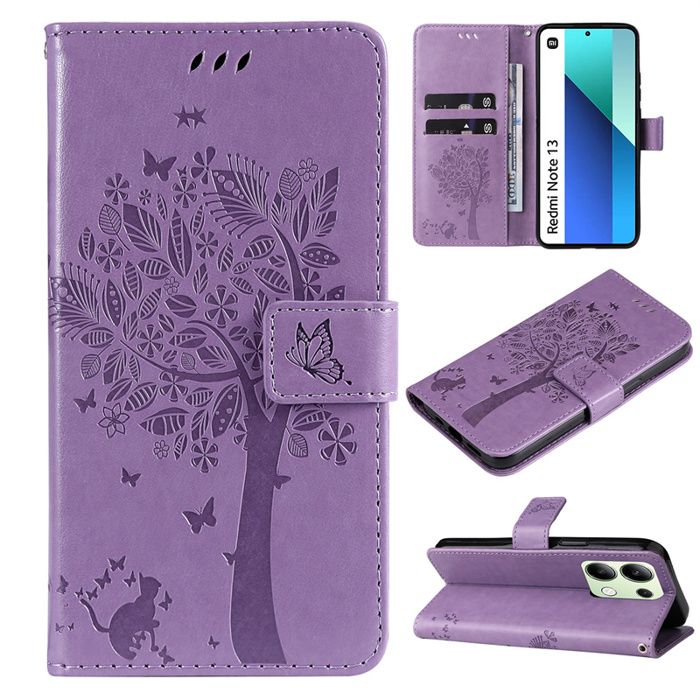Etui Pour Xiaomi Redmi Note 13 4G ,Etui en Cuir PU Portefeuille ...