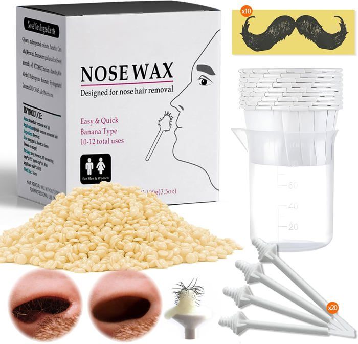 Nose Wax Kit,Kit De Cire Pour Nez,100G De Cire,Bâton De Cire Nez,20 ...