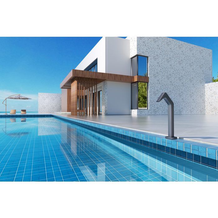 Cascade de piscine en inox 316 gris pour un design elegant et durable ...