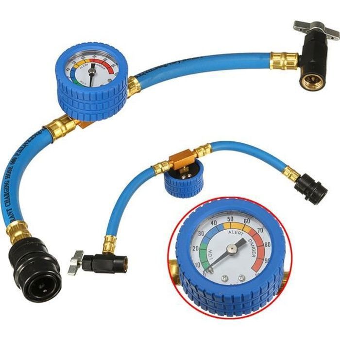 Tuyau de Recharge R-134a - Keeper - Jauge 0-100PSI - Longueur 25cm ...