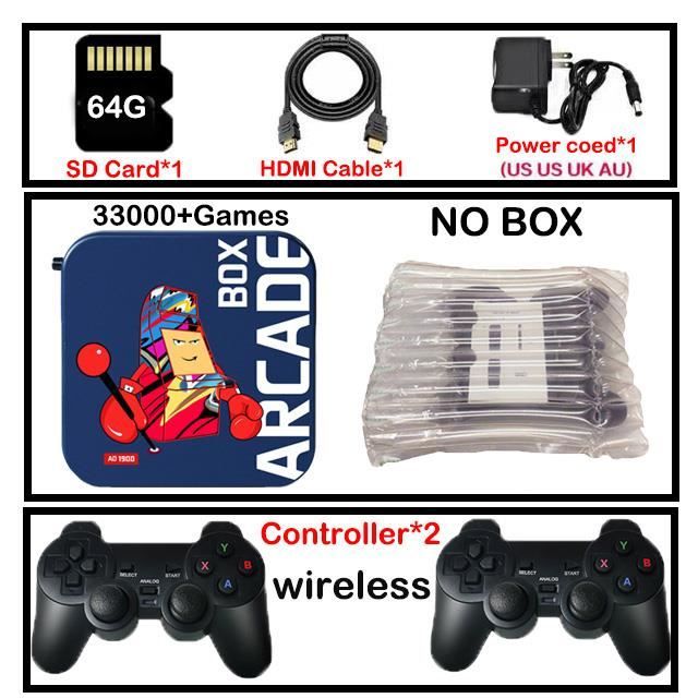 NOBOX sans fil BX64G-LES États-Unis-Console de jeu rétro Arcade Box ...