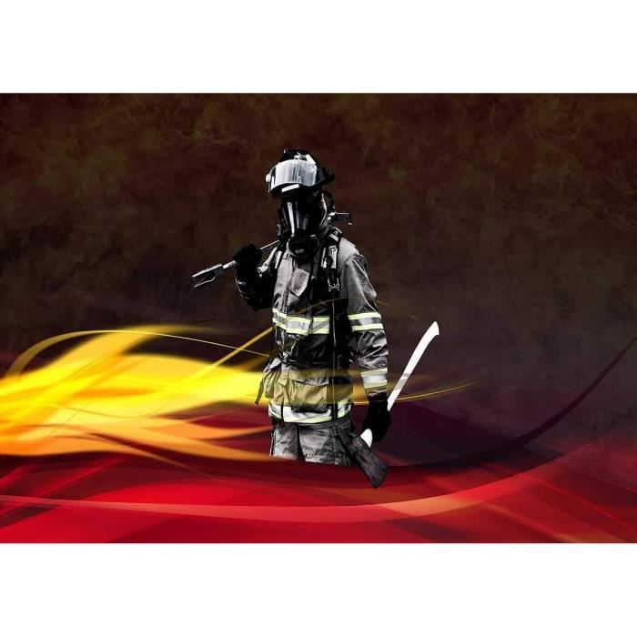 Poster Pompier Firefighter Abstrait Déco Wall Art [209] - Cdiscount Maison