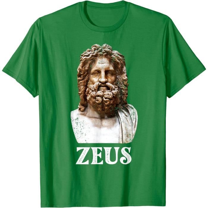 Zeus Ancienne Mythologie Grecque Dieu Buste Statue Figurine T-Shirt ...