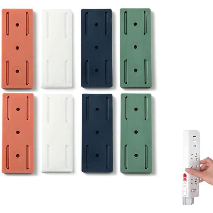 Supports De Multiprise Auto-Adhésifs, 8Pcs Support De Douille Adhésif ...