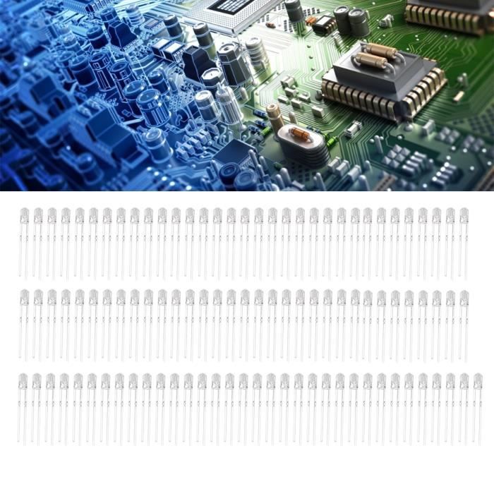 ROM Diode Led 100 Pcs Led Diode 3Mm 8 Couleurs Led Lumineux Couleur ...