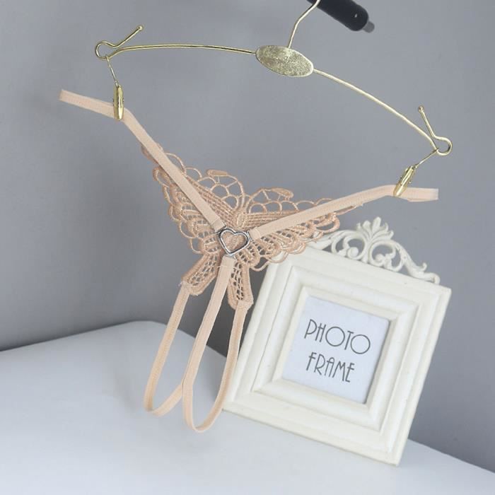 CALEÇON Lingerie Sexy Femme Dentelle String Ouvert Culotte G-Pants ...