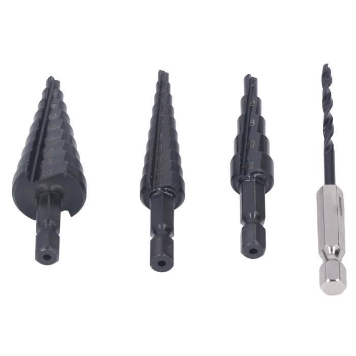 Omabeta Jeu de forets étagés Kit de forets étagés HSS à rainure droite ...