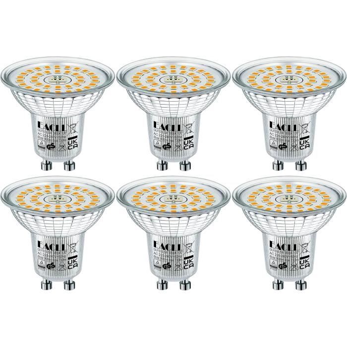 Ampoules Led Gu10 Blanc Chaud Source De Lumière 6w 3000k 735 Lumens