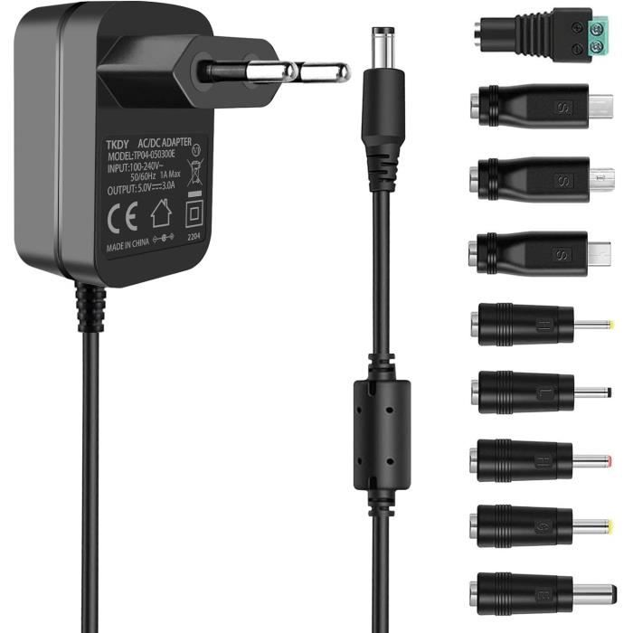 5V 3A Power Supply,5 Volt 3A 2.5A 2A 1.5A 1A 0.5A 0.3A Ac Dc Adapter ...