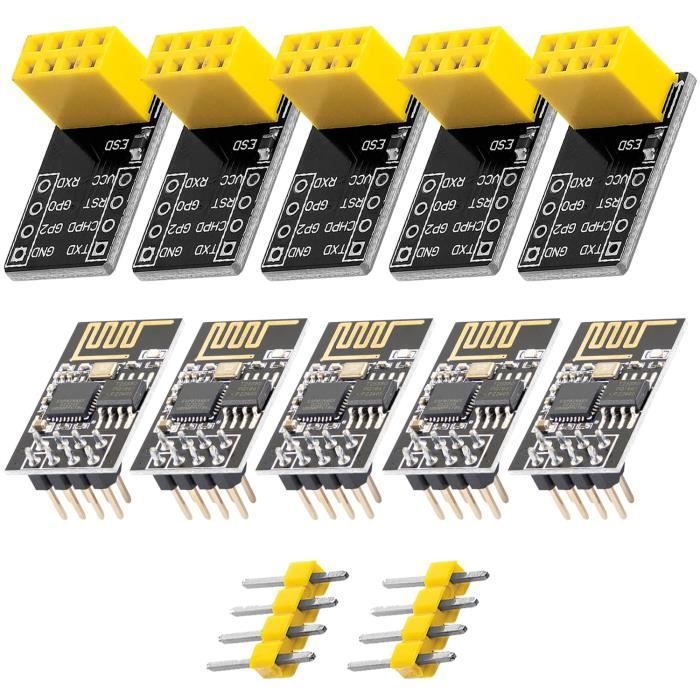 5 X Esp8266 Esp-01S Module Émetteur-Récepteur Série Sans Fil Wlan Wifi ...