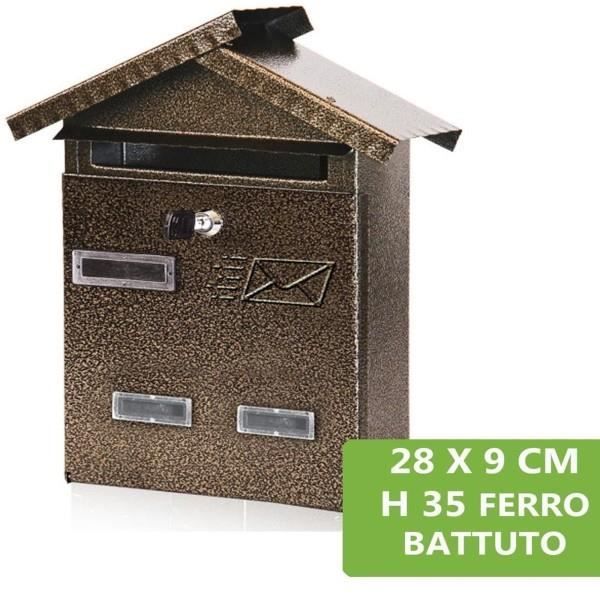 Boîte aux lettres en fer forgé peint - Trade Shop Traesio - 28x35x9cm ...