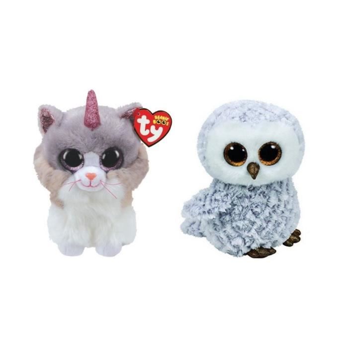 Ty - Peluches - Beanie Boo's - Asher Chat & La Chouetteette La Chouette ...