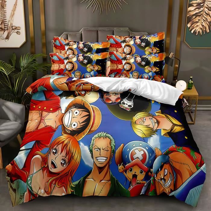 One Piece Luffy Animé 220 240cm Chopper Zoro Sanji Housse De Couvre Lit