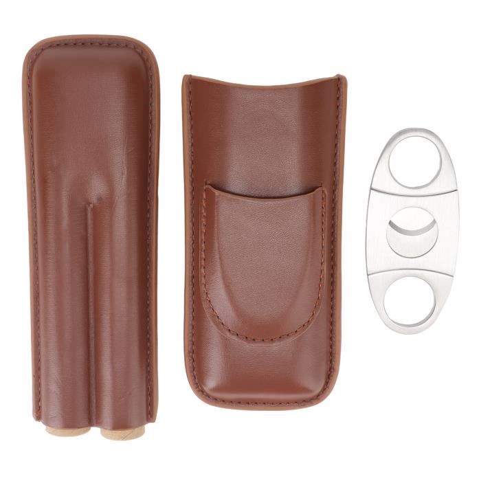 Boîte à cigares portable Étui à cigares de voyage en cuir Portable avec ...