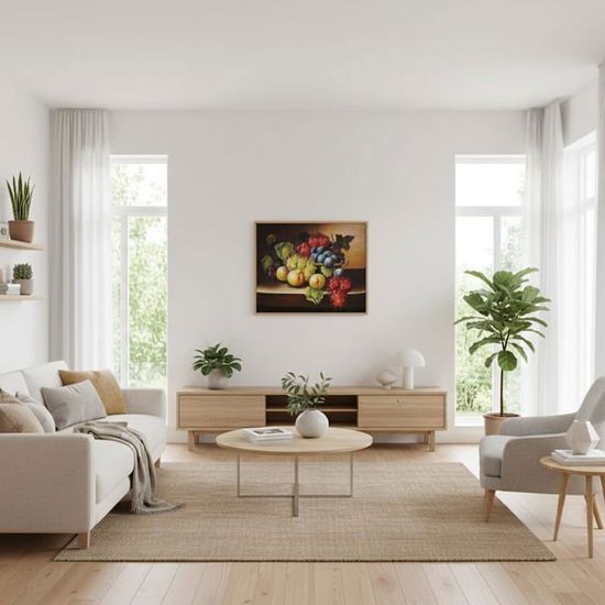 Tableau déco Fruits 5 - Peinture à l'huile - 50 x 60 x 3 cm - Cdiscount ...
