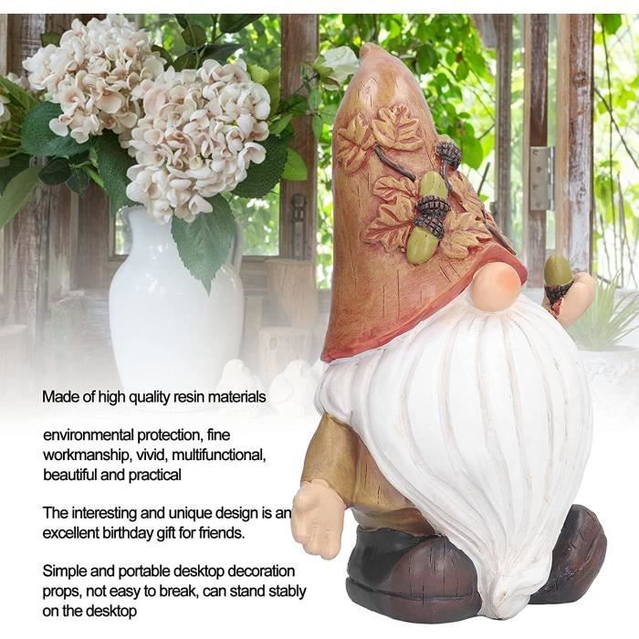Décor Nain Extérieur - Statue De Nain De Jardin En Résine | Chapeau De ...