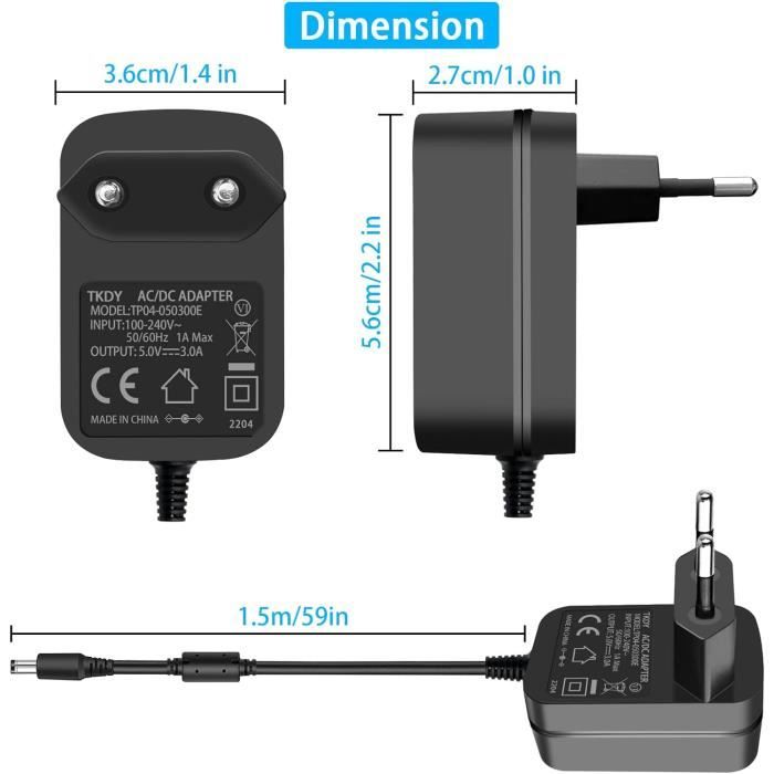 5V 3A Power Supply,5 Volt 3A 2.5A 2A 1.5A 1A 0.5A 0.3A Ac Dc Adapter ...