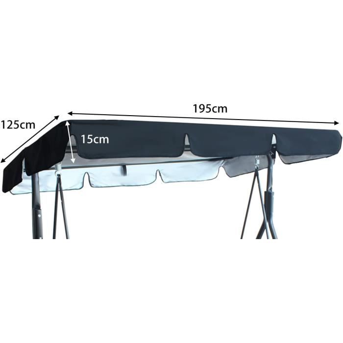 Toit de rechange pour balançoire de jardin, imperméable et anti-UV ...