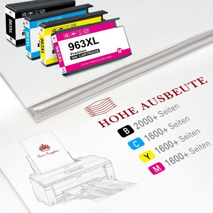 TONER KINGDOM 963 XL 8 Cartouche pour HP 963 XL HP 963XL compatibles ...