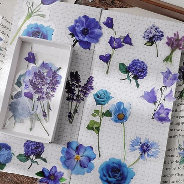160pcs Flower Plant Stickers, 20 Patterns PET Transparent Decorative ...