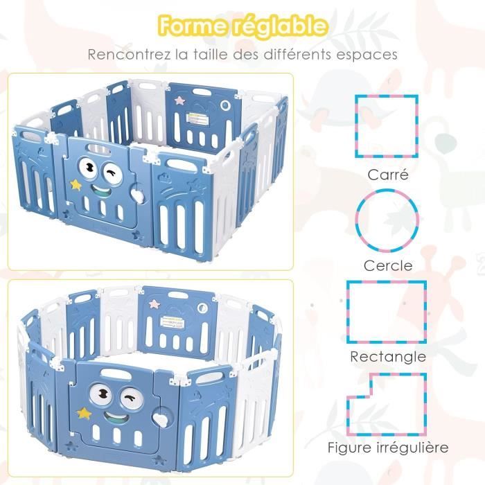 GOPLUS Parc Bébé Pliable pour Enfant 3 Mois à 6 Ans, Parc Bebe ...