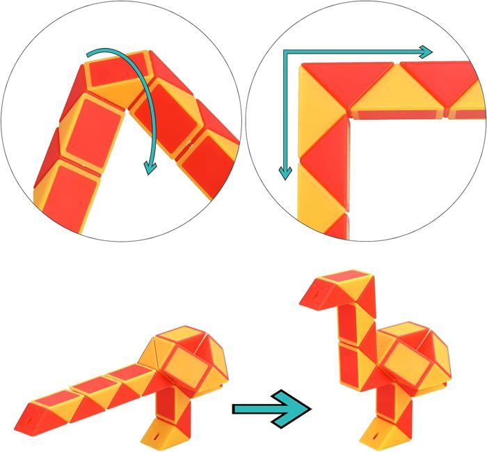 13 Pices Serpent Magique Magic Snakes Puzzle Cube Mini Twist Puzzle ...