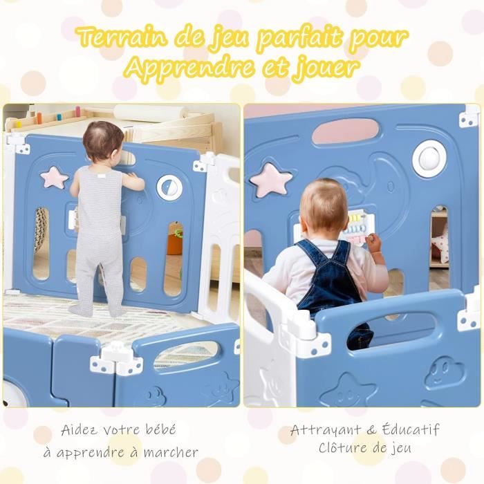 GOPLUS Parc Bébé Pliable pour Enfant 3 Mois à 6 Ans, Parc Bebe ...