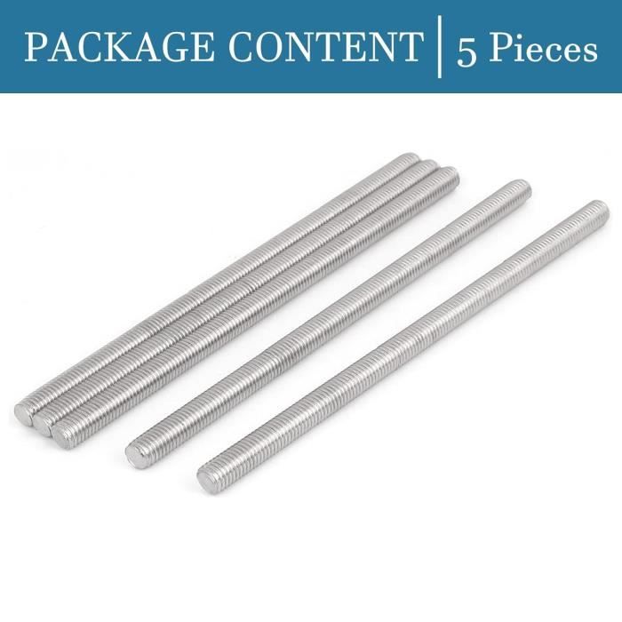 M10 X 200Mm 1,5Mm Pas Entièrement Tiges Filetées X 5 Pièce 304 Inox ...