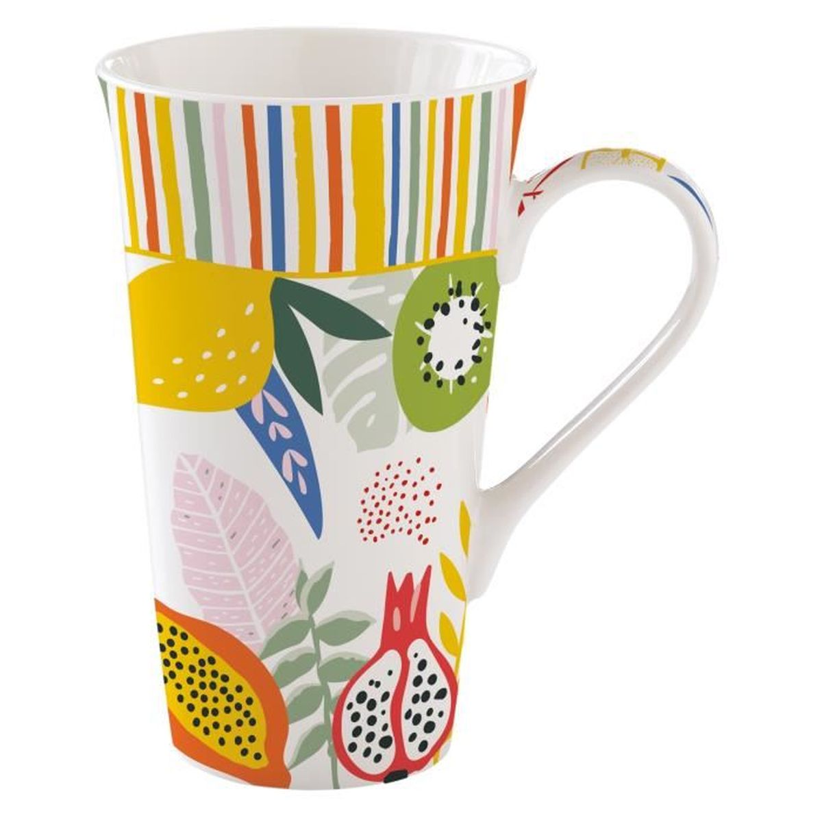 COFFRET MUG EN PORCELAINE 600 ML TUTTI FRUTTI - EASYLIFE - Cdiscount Maison