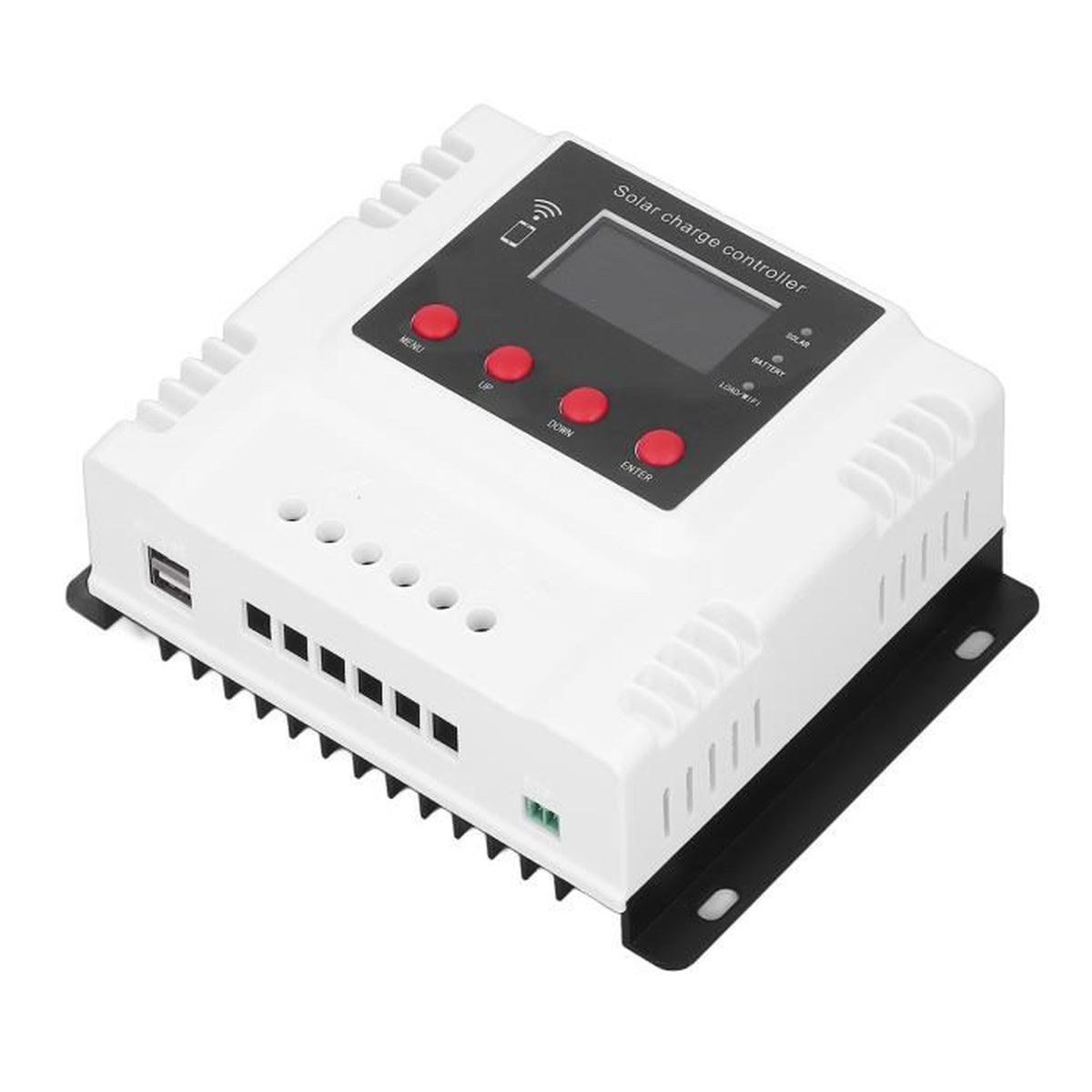 GOTOTOP Contrôleur solaire Contrôleur de Charge solaire 30A Fonction APP 12V 24V 48V Régulateur ...