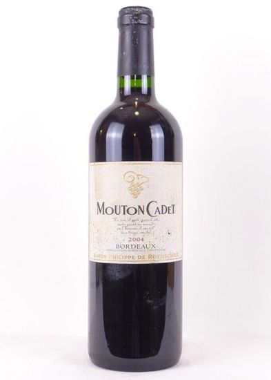 Vin rouge bordeaux mouton cadet baron philippe de rothschild rouge 2004 - bordeaux - La cave ...