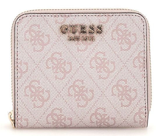 GUESS Porte-monnaie vieux rose crème pour femme - Zamira SLG Zip Around ...