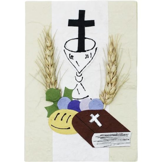 Carte De Vœux Faite À La Main Pour Communion Mesure 17 X 12 Cm ...