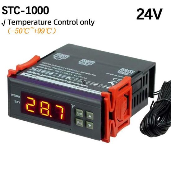 STC-1000 24V - Thermostat Numérique Led Stc, Pour Incubateur, Régulateur De Température ...