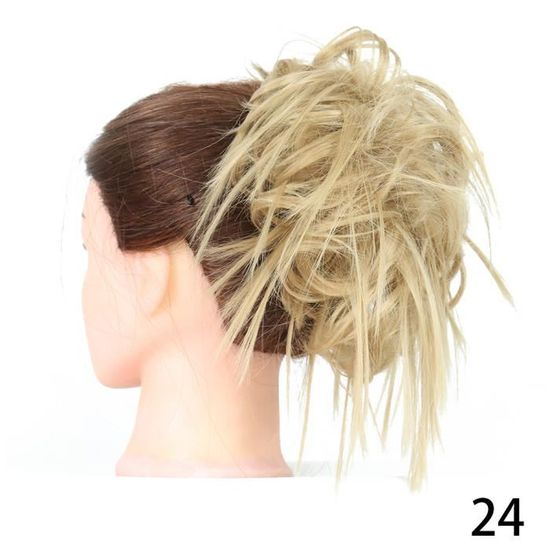 Tapez 24--Chignon Chouchou Synthétique Lisse En Fiber De Haute ...