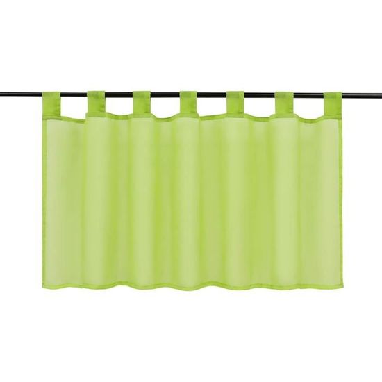 Eva Rideau Brise-Bise Uni À Passant Sans Perçage Passe Tringle En ...