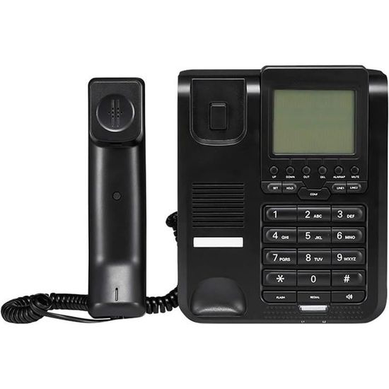 Téléphone Fixe, Téléphone Fixe De Bureau, Téléphone Filaire Avec Affichage D'Identification De L ...