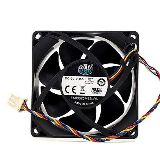 Fa08025M12Lpa 8025 Dc12V 0.45A 4-Wire Temperature Control Cooling Fan ...