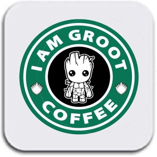 Dessous De Verre Humoristique En Bois Avec Inscription « I Am Groot ...