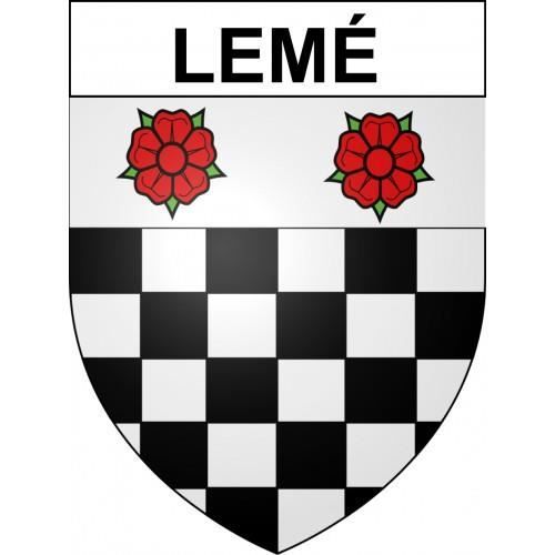 Lemé 02 ville sticker blason écusson autocollant adhésif - Taille : 4 ...