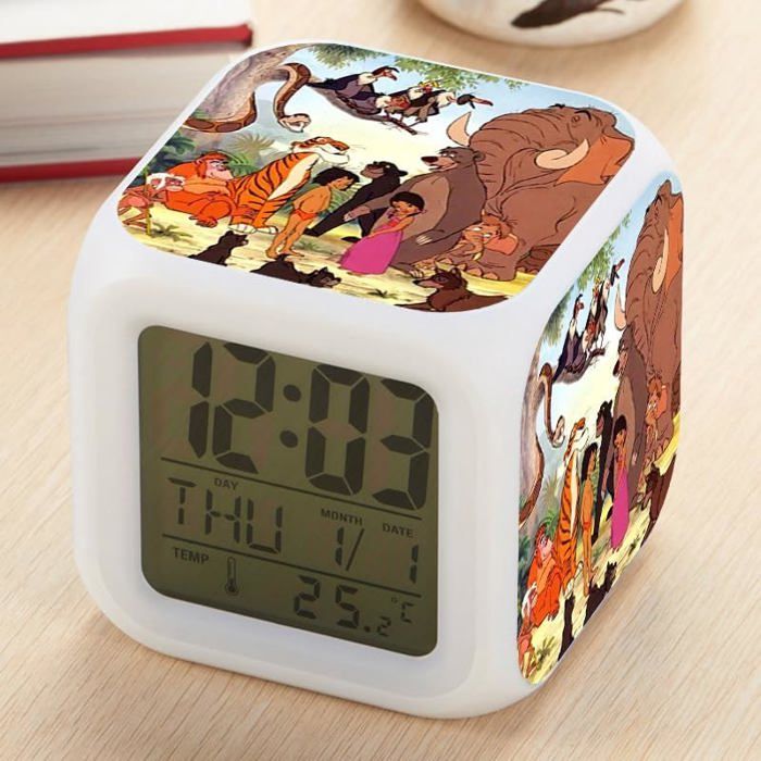 Animation George De La Jungle Réveil Intelligent Led Horloge Numérique ...