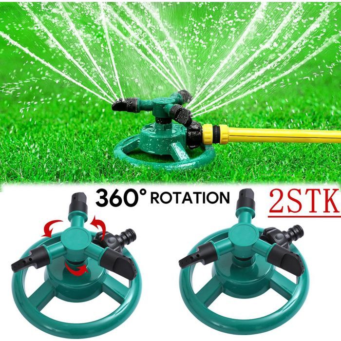2X Arroseur de pelouse Arroseur de jardin rotatif à 360° Arroseur ...